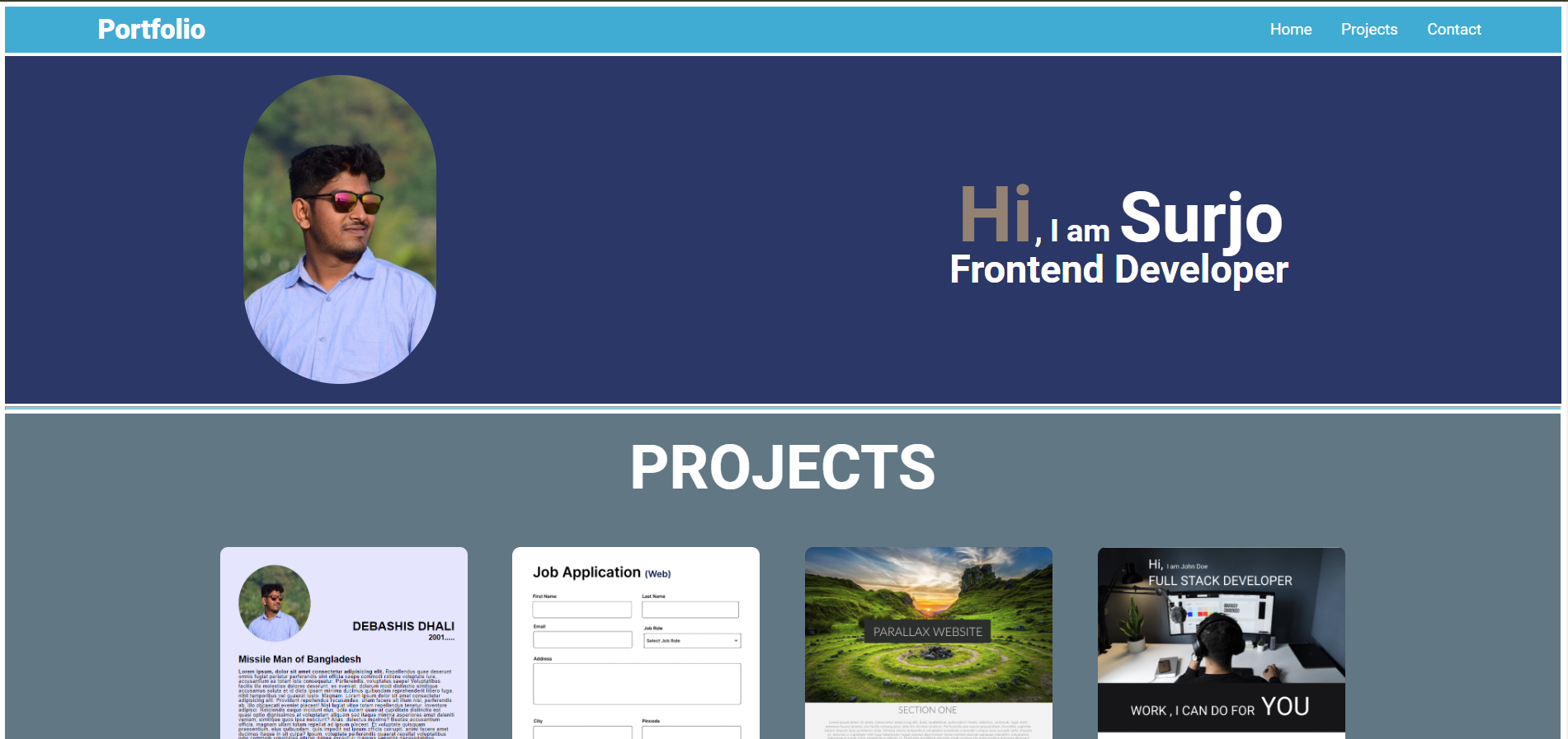 HTML and CSS Projects | Debashis's Portfolio